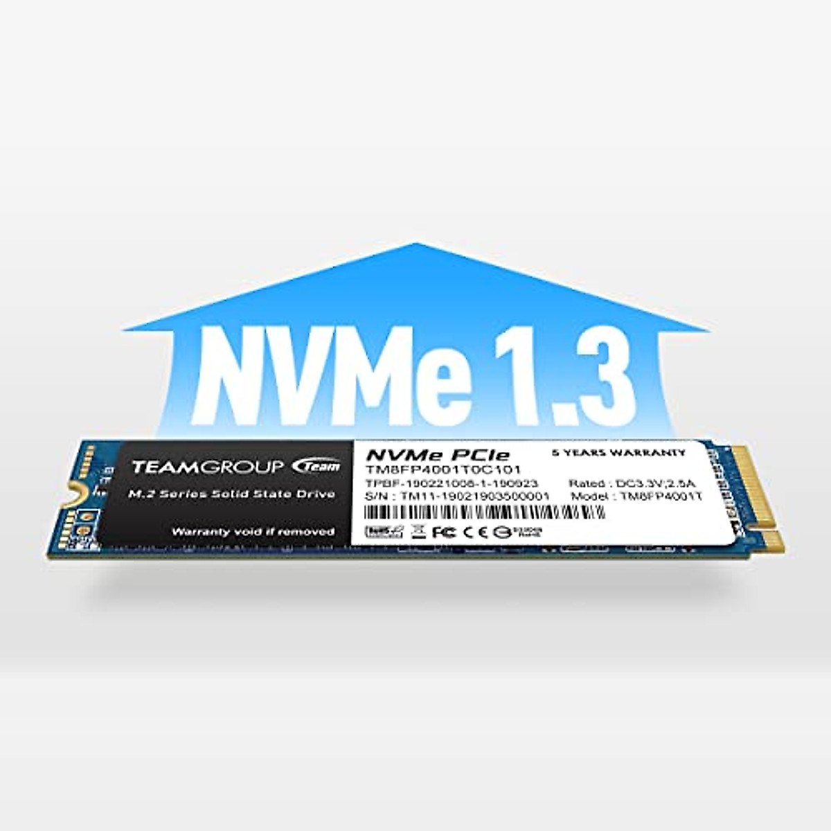 TEAMGROUP MP34 2TB with DRAM SLC Cache 3D NAND TLC NVMe 1.3 PCIe Gen3x4 M.2 2280 Internal SSD (Read/Write Speed up to 3,500/2,900 MB/s) Compatible with Laptop & PC Desktop TM8FP4002T0C101