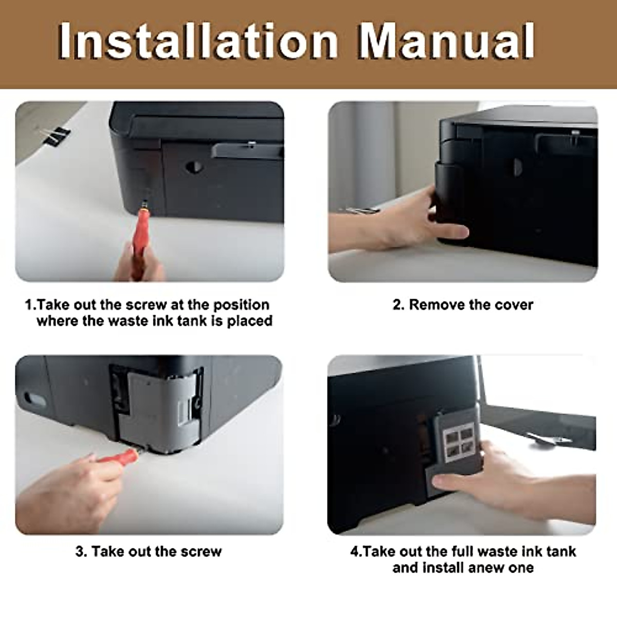 Primer Ink Remanufactured T04D1 Ink Maintenance Box Compatible for ET-2760 ET-3700 ET-3710 ET-4760 ET-3760 ET-4760 ST-M1000 ST-M3000 ST-4000 ST-3000 ET-3750 ET-4750 XP-5100 WF-2860