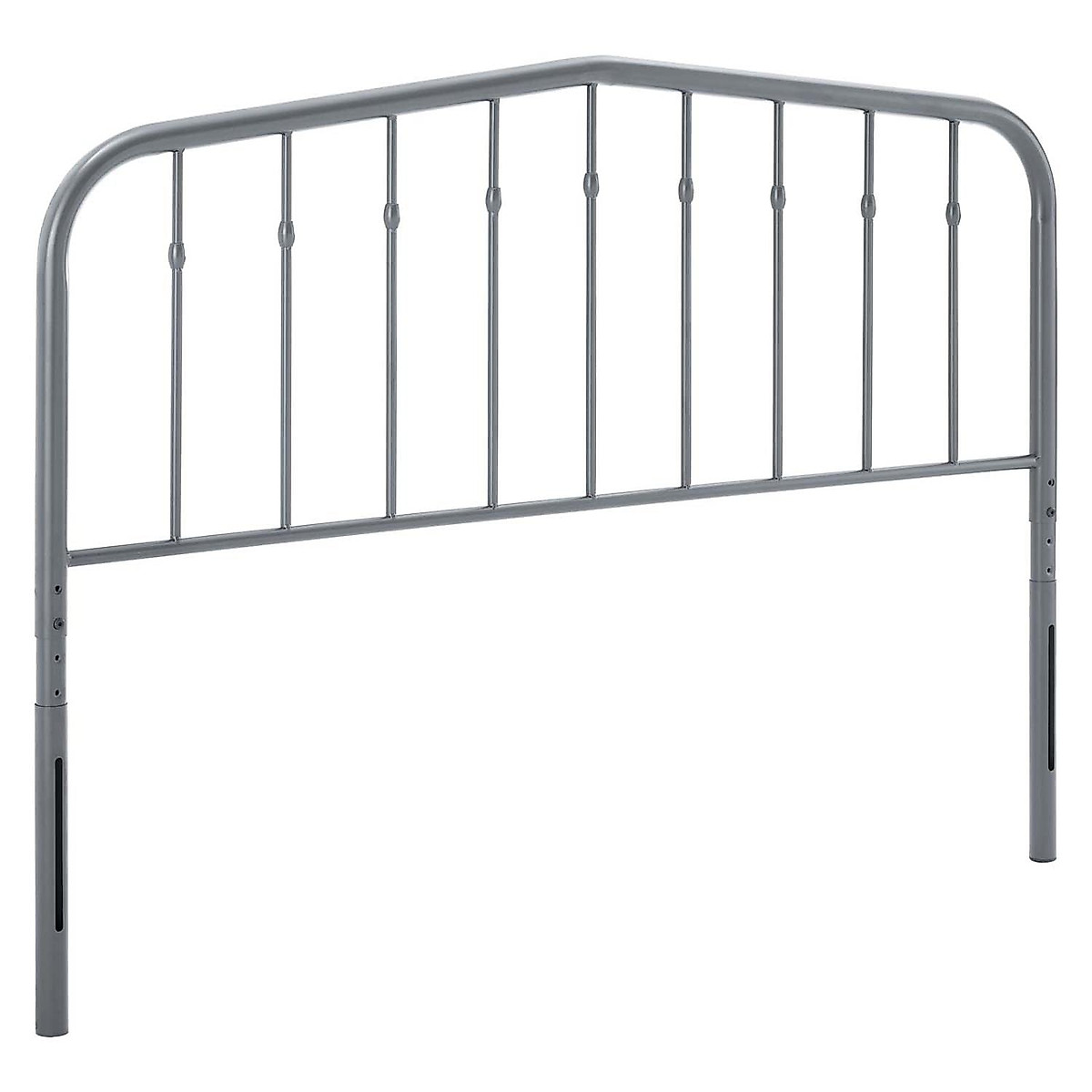 Modway Lennon Modern Farmhouse Metal Headboard, Full, Gray