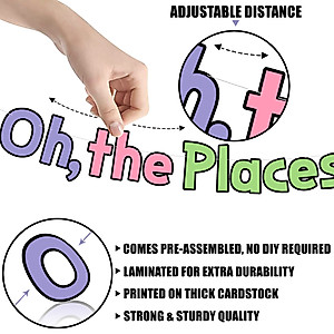 Katchon, Oh The Places You'll Go Banner - 10 Feet, NO DIY | Oh The Places You'll Go Sign for Kindergarten Graduation Decorations Class Of 2024 | Graduation Banner, Oh The Places You'll Go Decorations