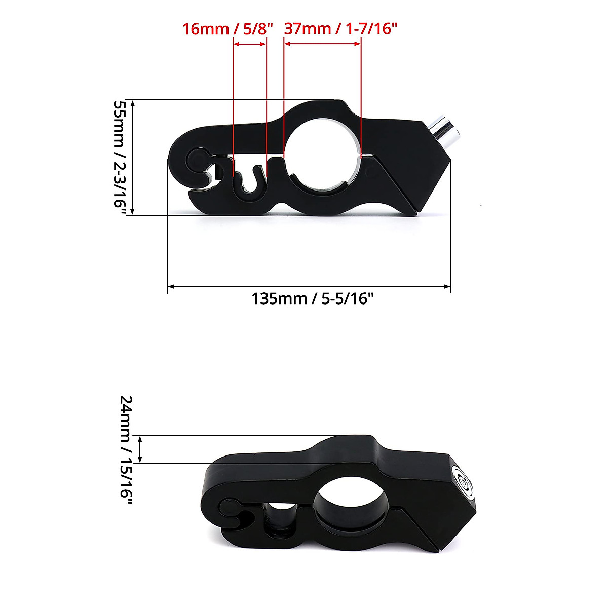 QWORK Motorcycle Lock, Heavy Duty Anti-Theft Adjustable Bike Handlebar Lock, A Grip/Throttle/Brake/Handlebar Lock to Secure a Bike, Scooter, Moped or ATV