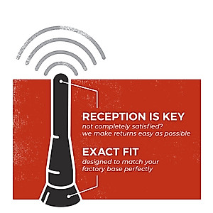 CravenSpeed Stubby Jr Antenna Compatible with Ford Fusion 2005-2020 | 2 Inches | Short Antenna Replacement | Made in The USA