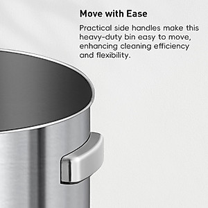 EKO Urban Commercial Round Open Top Stainless Steel Trash Can 90L