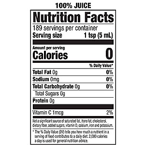 Amazon Brand - Happy Belly 100% Lemon Juice From Concentrate, 32 Ounce