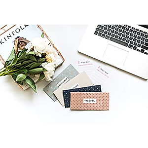 Cash Budget Envelopes for Cash System - 12 Pcs Money Envelopes for Cash Budgeting plus 12 Budget Sheets - Cash Envelopes for Budgeting - Money Saving Envelopes System Wallet for Cash Budgeting