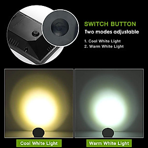 MEIHONG Solar Spot Lights Outdoor, Solar Lights Outdoor, Solar Landscape Lights wih Dusk to Dawn Sensor, Solar Tree Lights, 2 Modes 3000K/6000K