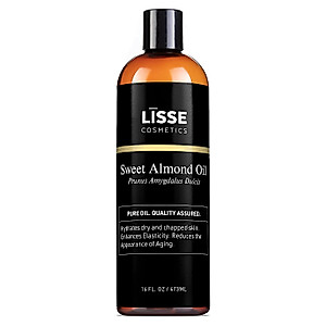 Lisse Cosmetic Grade - 100% Pure Sweet Almond Oil – Batch Tested and Third Party Verified – Unscented and Zero Additives