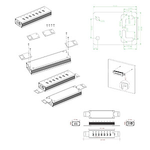 Vantec 7-Port USB 3.0 Hub, Aluminum, Full Powered, Mountable, with All Ports Data & Charging Up to 1.5A, BC 1.2, Premium 12V/3A, 36W Power Adapter (UGT-AH710U3-BK),Black