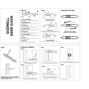 GOZWELL Precise Contour Scribe Tool with Lock for Pencil - Woodworking Edge Corner Measuring Profile Duplicator (1 Pack)