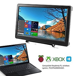 ELECROW Portable Monitor 10.1 Inch Screen IPS Monitor 1920x1080P with HD VGA Port Build-in Speakers VESA Mount for Raspberry Pi 5/4/3/400 Windows 11/10/8/7 PS Xbox