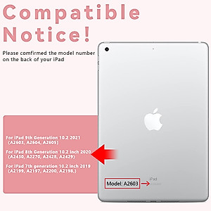 Keyboard Case for iPad 10.2 - iPad Keyboard 9th Generation & 8th & 7th Gen - Touch Keyboard - 360° Rotatable Protective Cover with Apple Pencil Holder - Backlight Wireless Keyboard - iPad 9 Keyboard