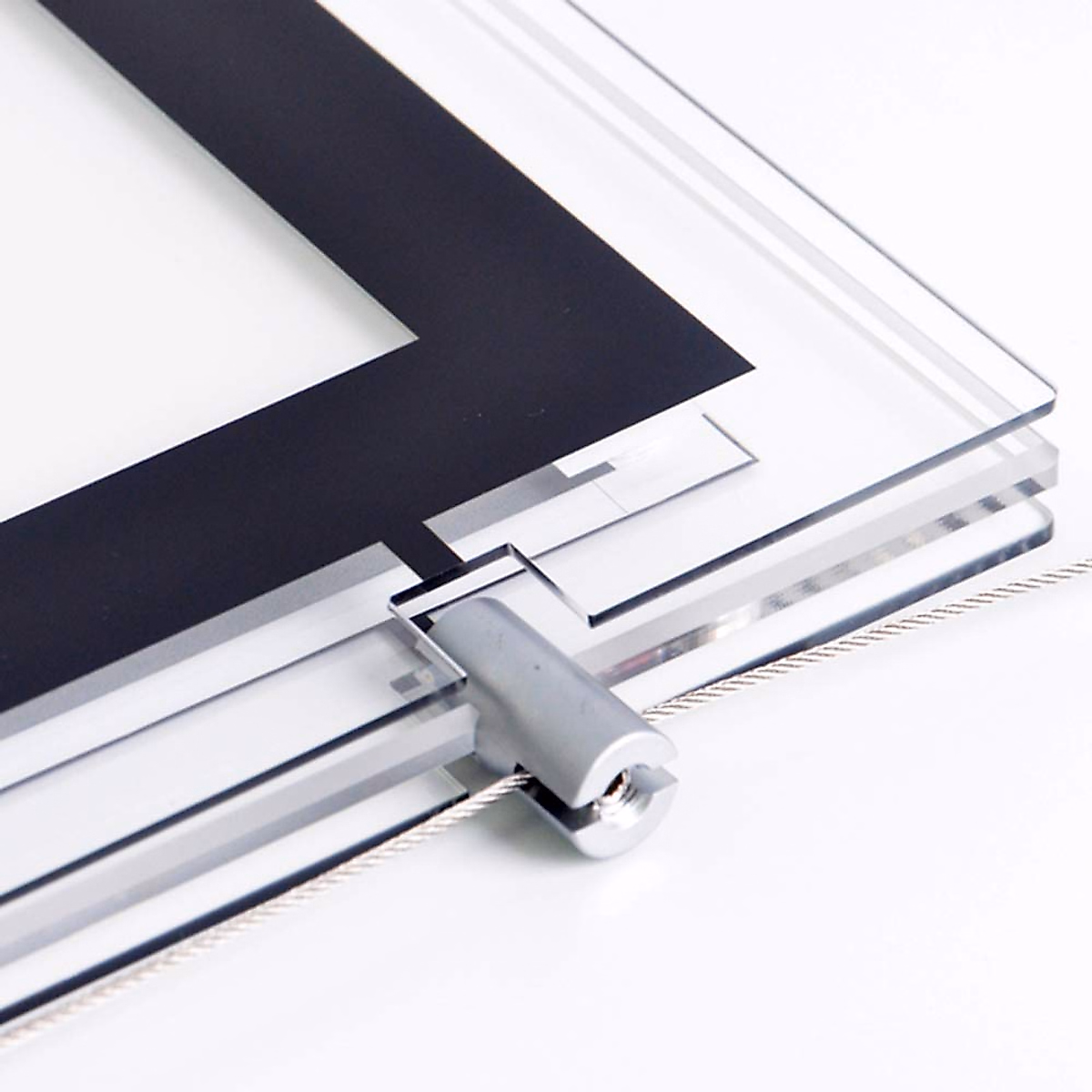 A4 Landscape Real Estate Window Hanging Display Office Led Acrylic Poster Frame Light Box Sign Holder (5pcs A4 a raw, Horizontally)