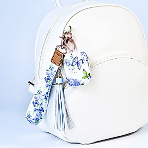 AirPod Pro Case with Wristlet Keychain Wrist Lanyard, OULRAEFS Hard AirPods Pro Case Cute Protective Case Cover with Key Lanyard for Airpods Pro 2019, Gifts for Women Girls, Butterfly