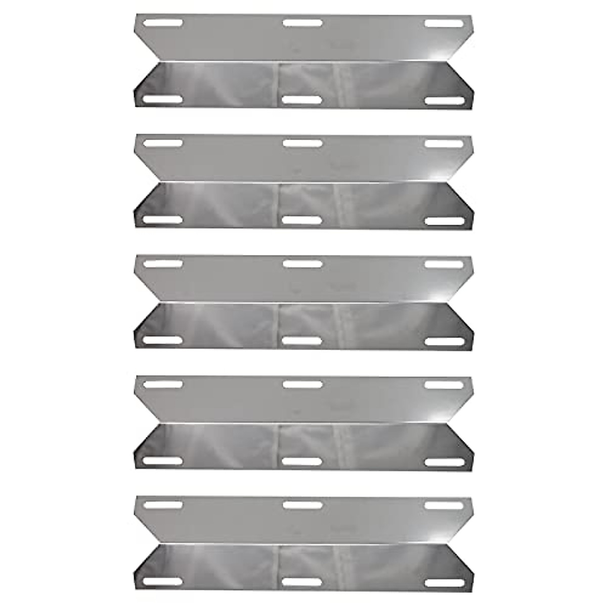 5-Pack BBQ Grill Heat Shield Plate Tent Replacement Parts for Nex 720-0396 - Compatible Barbeque Stainless Steel Flame Tamer, Guard, Deflector, Flavorizer Bar, Vaporizer Bar, Burner Cover 15"