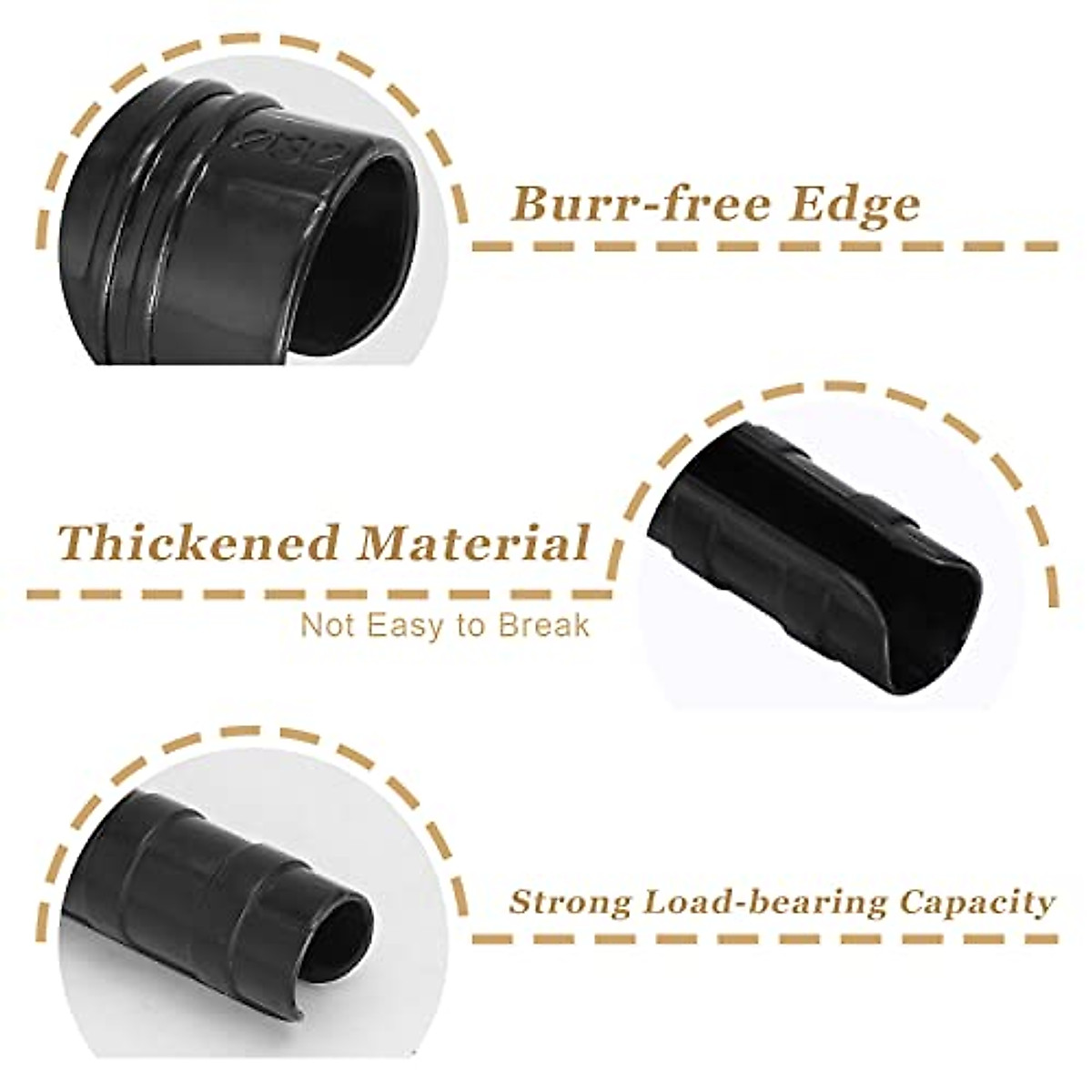 Waziaqoc 20PCS Black Greenhouse Clamps, 32mm/1.26" ABS Snap Clamps Garden Buildings Tube Clips for Greenhouse Film Shading Cloth Row Cover