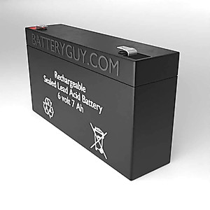 BatteryGuy BP7-6 replacement 6V 7Ah SLA battery - BatteryGuy brand equivalent (Rechargeable) - Qty of 1