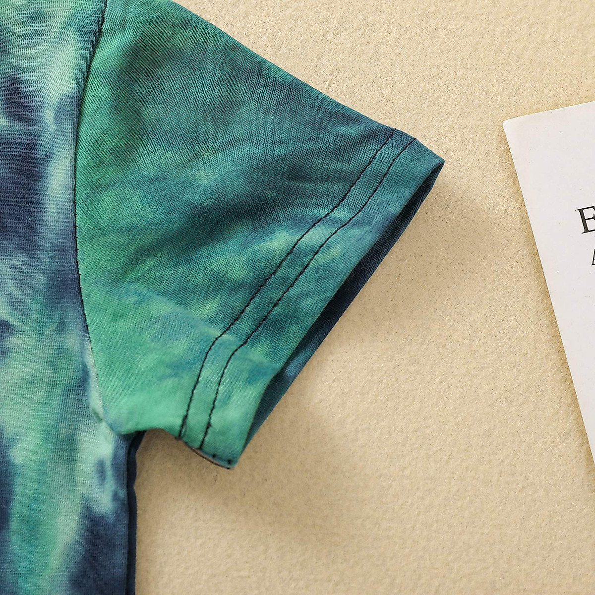 Summer Toddler Baby Boy Girl Outfit Set Tie Dye Short Sleeve T-Shirt Tops Shorts Pants 2 Piece Clothes Set