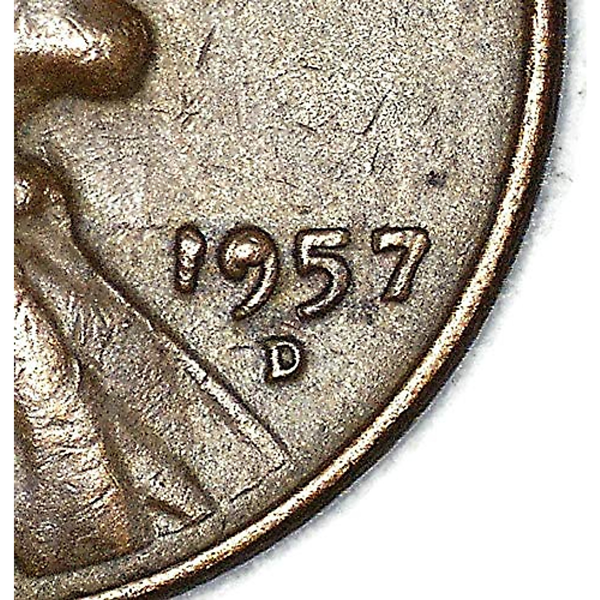 1957 D Filled 1 9 B BIE and Cud Errors Lincoln Wheat Cent Good