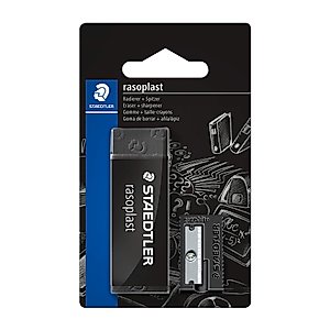 Staedtler Rasoplast 5269-S1BK Eraser and Sharpener Set - Black
