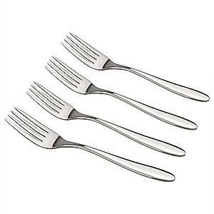 Ramddy Dinner Fork Flatware Set, 18/10 Stainless Steel Table Forks, 12 Pieces, A