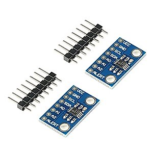 JESSINIE 2Pcs MCP9808 High Accuracy Temperature Thermometer -40°C to +125°C Digital Temperature Sensor Module Accuracy ±0.25°C /0.0625°C Voltage Range 2.7-5.5V Temperature Detector for Arduino