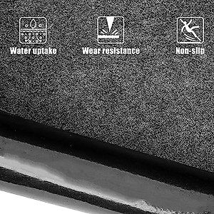 YEXEXINM 8x6.2 FT Outdoor Storage Shed Mat-Waterproof Dustproof Outdoor Carport Mat- Backing Prevents Liquid Penetration，Anti-Slip Patio Furniture Floor Mat for Protect Storage Shed Floor，Grey