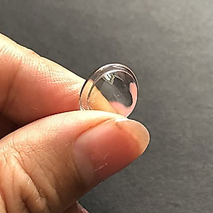 5PCS X 17MM Glass Lens Thickness 7.8MM Flat Convex Lens 17MM x H7.8MM x F9MM Optical Glass Convex Lens 17mm Lens for LED JIATONG