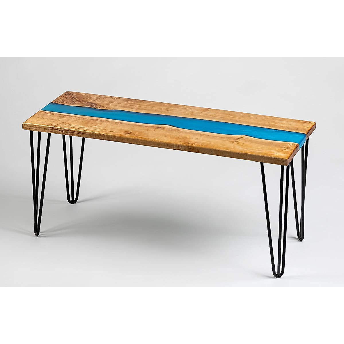 Epoxy Table, Live Edge Wooden Table, Epoxy Resin River Table, Natural Wood,Dining table, Natural Epoxy Table, Resin Table 42x24 inch