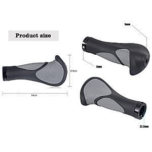 MUYDZ 1 Pair Bike Grips with Rubber Ergonomic Antislip Handlebar Grips for Bicycle Mountain Bike Road MTB(General Section)