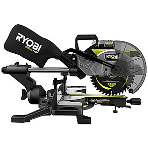RYOBI ONE+ HP 18V Brushless Cordless 10 in. Sliding Compound Miter Saw Kit with 4.0 Ah HIGH PERFORMANCE Battery and Charger