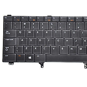 Padarsey Replacement Keyboard Without Pointer Compatible with Dell Latitude E5520 E5520m E5530 E6520 E6530 E6540 Precision M4600 M4700 M4800 M6600 M6700 Laptop US Layout