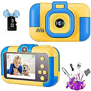 Camera for Kids 3-10 Years,Kids Digital Camera Christmas Birthday Gifts for Boys and Girls,2.4 Inch 1080p Dual Lens Children Video Camera Toys (32G)