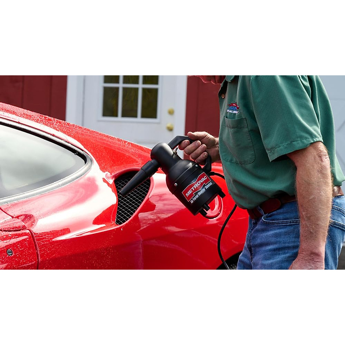METROVAC Air Force Sidekick SK-1-IND, Handheld Car Blower for Detailing, Removes Dust and Debris from Clothes, Surfaces, or Components. 120V