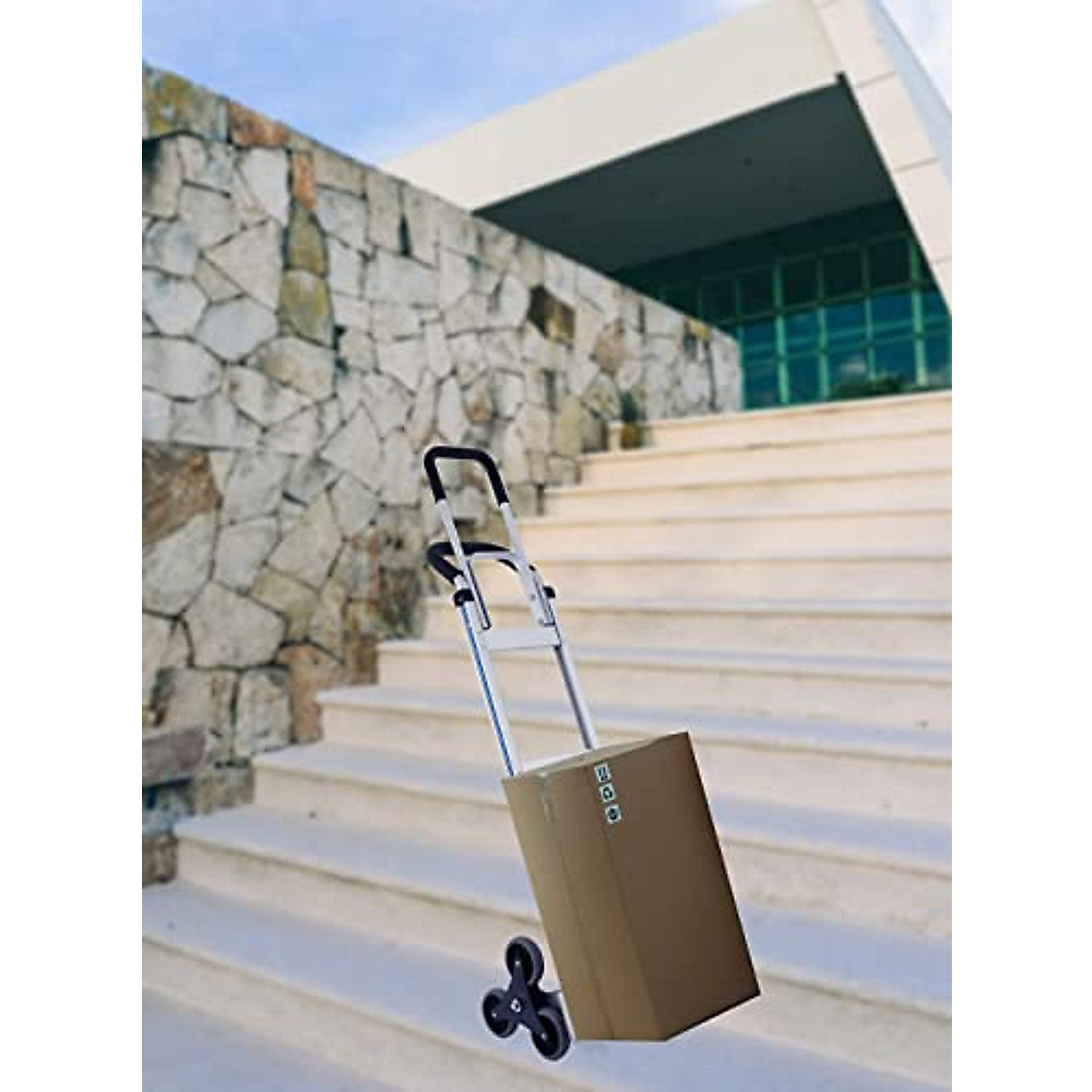 SHZOND Aluminum Hand Truck Stair Climber Hand Trucks 550 LBS Stair Climbing Hand Truck 60 Inch Aluminum Hand Cart Dolly