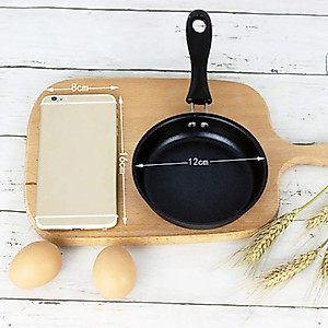 shlutesoy 12CM mini frying pan Omelette pot Breakfast artifact pot Omelet artifact flat bottom frying pan
