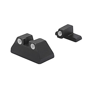 Mepro Tru-Dot tritium Night Sights Compatible with H&K USP Full Size Tactical Expert Model Yellow Orange dots Glow on Sight self Illuminated Meprolight Fixed Metal Sights