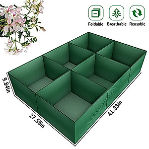UCandy Pack 2 of Garden Bags to Grow Vegetables with 6 Partition Grids,Durable PE Raised Garden Bed,Suitable for Potato,Tomato,Flower Planter Bags (2)