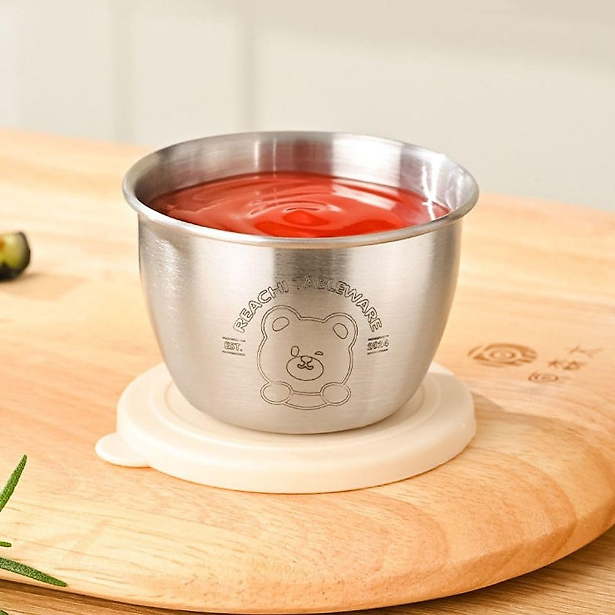 generic Stainless Steel Salad Dressing Container with Lid, Condiment Containers Leakproof and Reusable Small Containers for amping Kitchen(beige), AM0X3R0MW0FUS