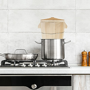 DOITOOL Veggie Steamer 1pc Steam Bucket Wood Household Dumpling Pot Rice Steamer Baskets