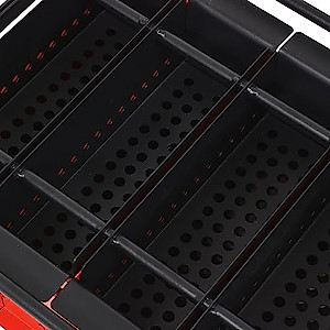 vidaXL Paper Log Briquette Maker- Compact and Durable Steel Construction, Red and Black, Manual Paper Press Machine for Recycling and Fireplace Fuel Production