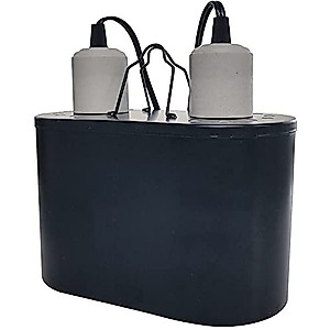 Dual Reptile Light Fixture Dual Deep Heat Lamps Light Fixture Dome Heat Lighting Lamp Combo Kit for Bearded Dragon Lguana Nake Turtle Tank E27(Does not Include Bulb)