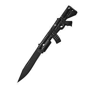 N//C Folding Knife, Mini EDC Cool Sharp Tactical Folding Pocket Knife Multi-functional EDC Knife for Outdoor Camping Hiking Hunting Survival Work (Black)