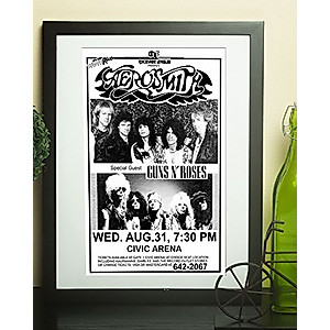 Innerwallz Aerosmith Permanent Vacation Tour 1988 with Guns N' Roses Retro Art Print — Poster Size — Print of Retro Concert Poster — Features Steven, Joe, Tom, Joey, and Brad
