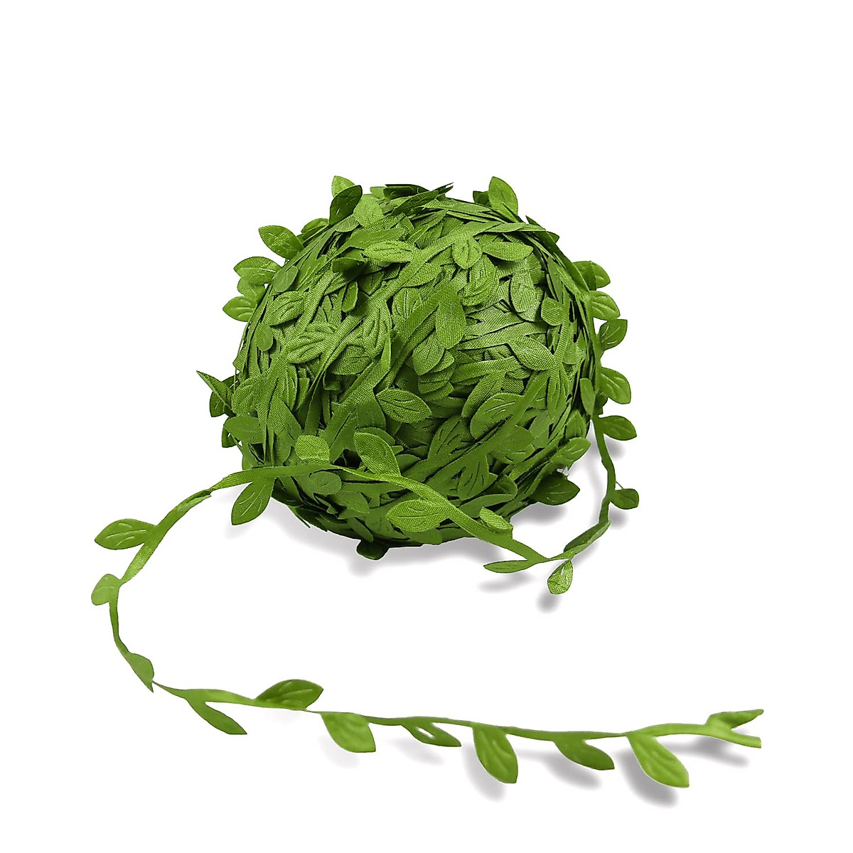 Namzi 265Ft Leaf Ribbon, Artificial Vines Leaves String, Jungle Botanical Greenery, Fake Vines Olive Leaf Garland, for Party Wedding Garden Home Decoration and DIY Craft