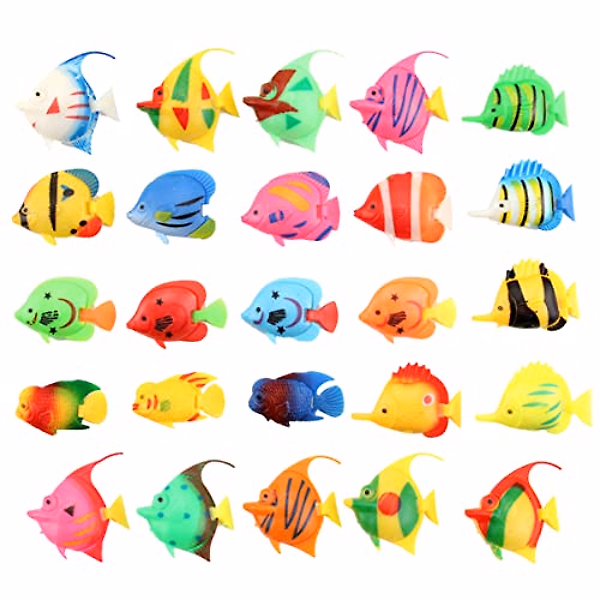 BESTOYARD Ocean Decor Miniature Toys 50 pcs Fish Aquarium Rubber Squirting Fish Artificial Plastic Fish sea Fish Animals Toys Ornament Plastic Fake Ocean Decor Miniature Toys