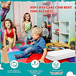 Lounsweer 10 Pieces Daycare Cot Blanket Daycare Nap Blanket Cozy Polar Fleece Daycare Cot Rest Time Blankets for Kids, Toddler, Baby, Classroom, Preschool, Daycare or Nursery, 39 x 59 Inch, White