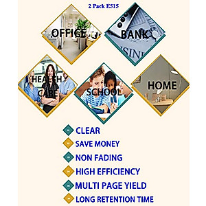 (2-Pack, Black) Compatible ColorPrint E515DW Toner Cartridge Replacement for Dell E310dw E310 E514dw E515dn E515 593-BBKD Laser Printer