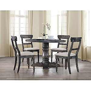 ACME Leventis Dining Table w/Pedestal - - Weathered Gray