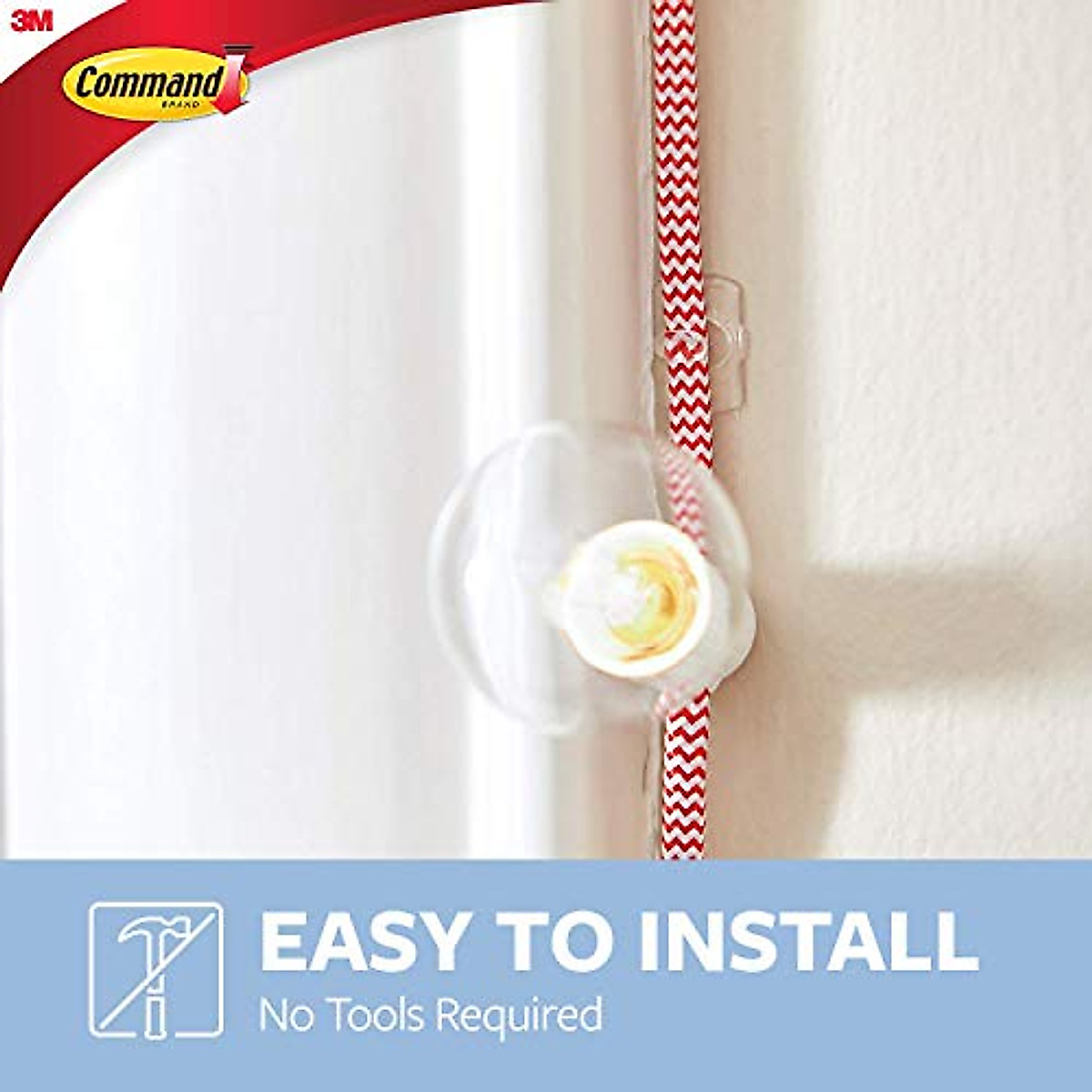 Command Mini Holiday Light Hooks, Great for Holiday Lights, 40 Clips, 48 Strips (4 Pack)