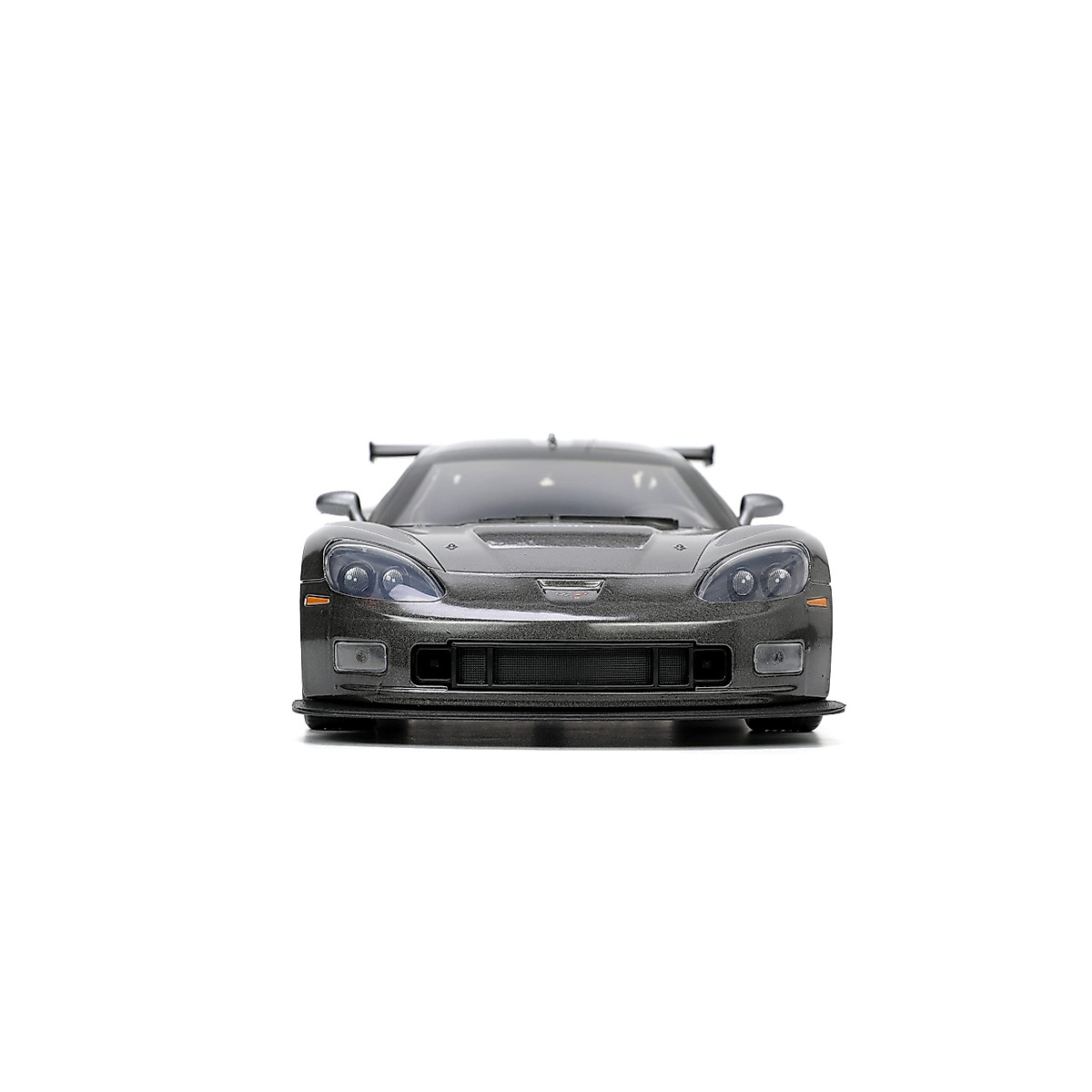 Big Time Muscle 1:24 2005 Chevy Corvette C6R Die-cast Car Charcoal Grey, Toys for Kids and Adults